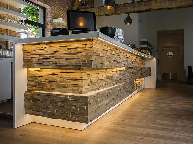 Wall cladding feature bar public house – Brick Slips Direct